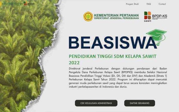 Beasiswa SDM Sawit 2022 Dibuka, Ini Cara Daftarnya - TebarBerita.ID